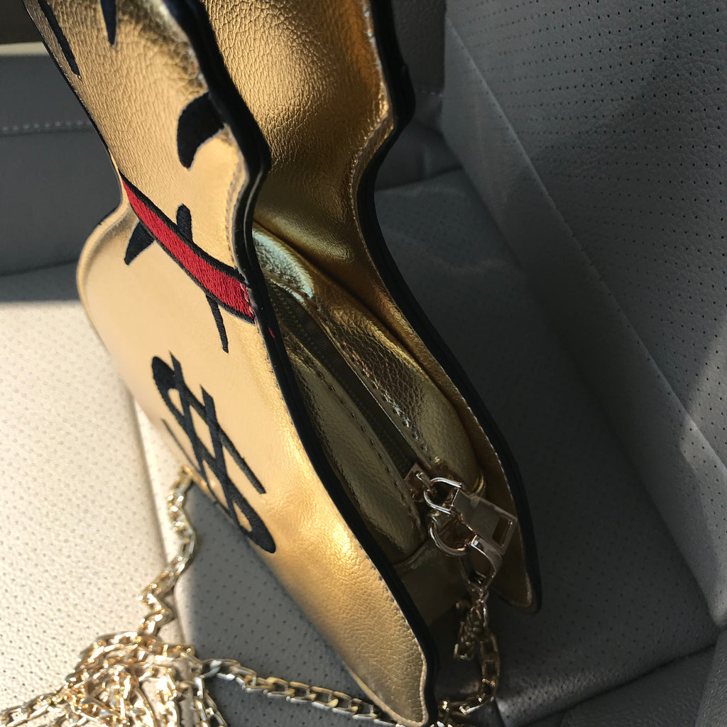 Mariah Money Bag Gold – The Baddie Boudoir