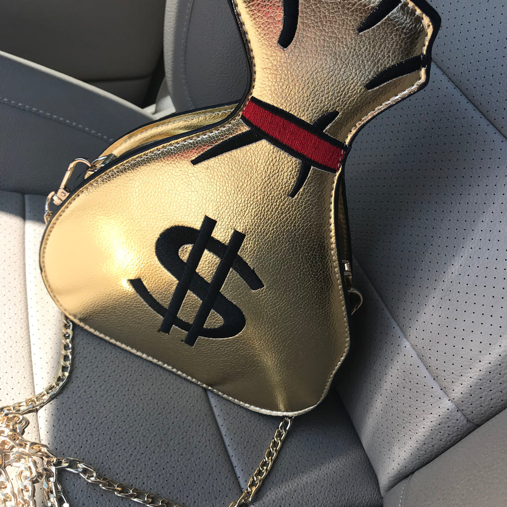 Mariah Money Bag Gold – The Baddie Boudoir
